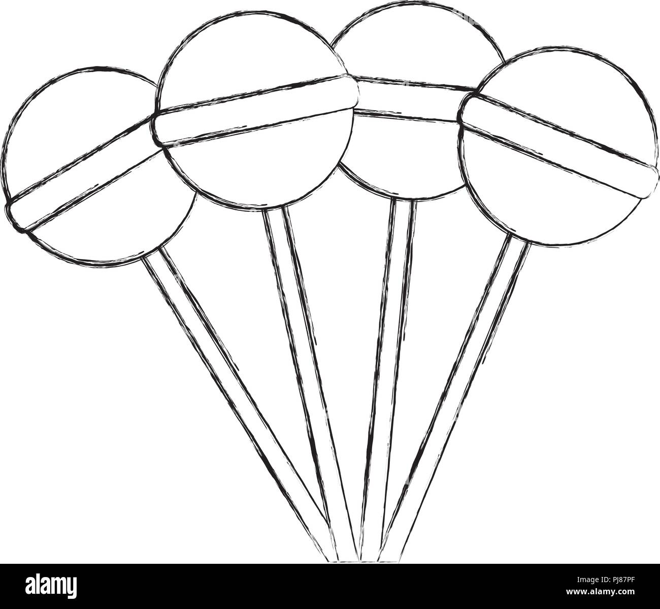 collection sweet candies lollipops many flavors vector illustration ...