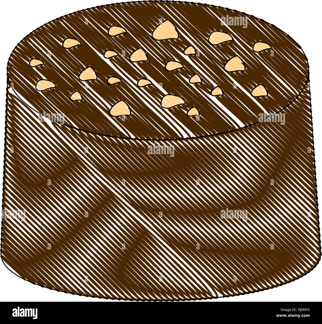 sweet candy chocolate bon bon stuffed vector illustration Stock Vector ...