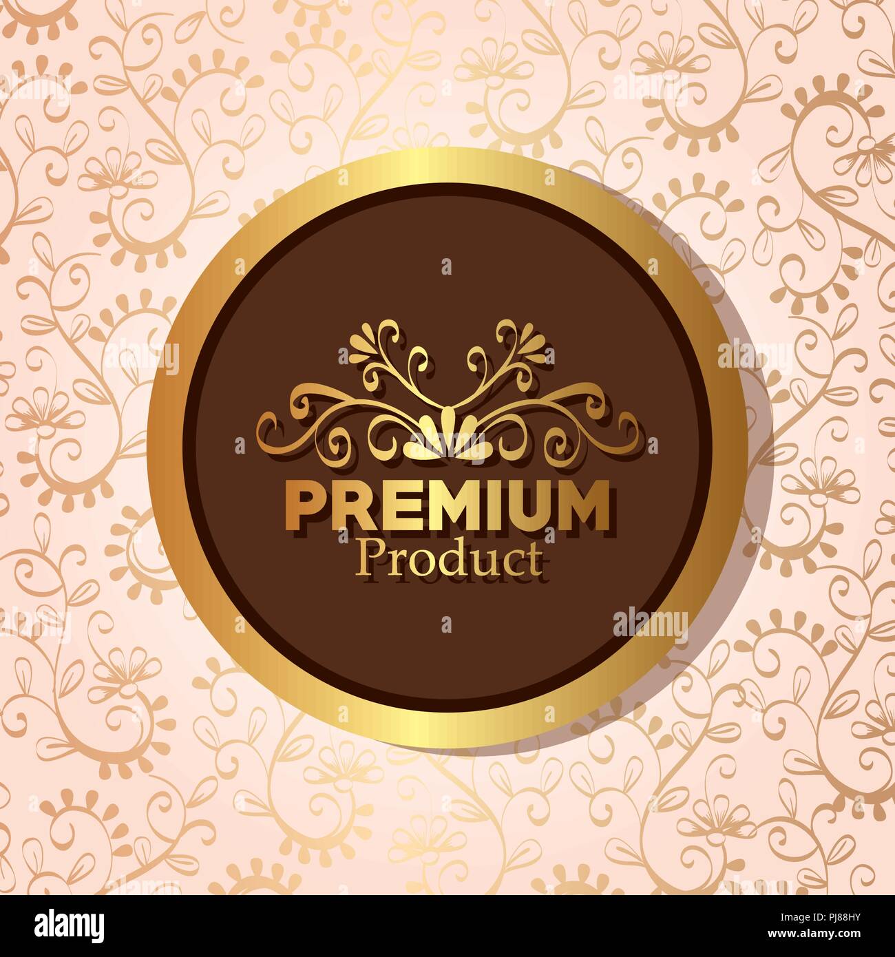 premium quality golden frame vector illustration design Stock Vector ...