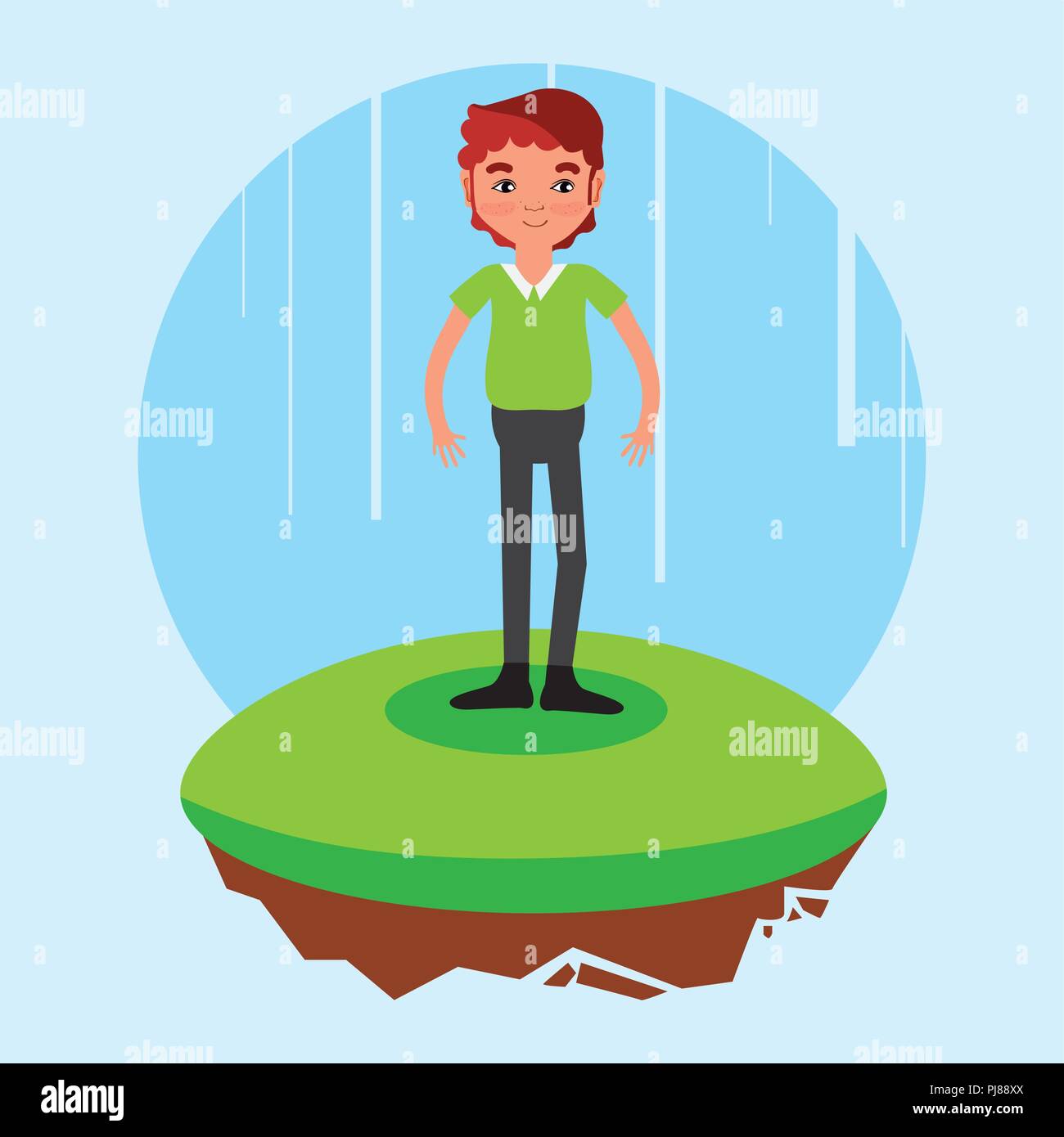 Young man standing avatar character hi-res stock photography and images ...