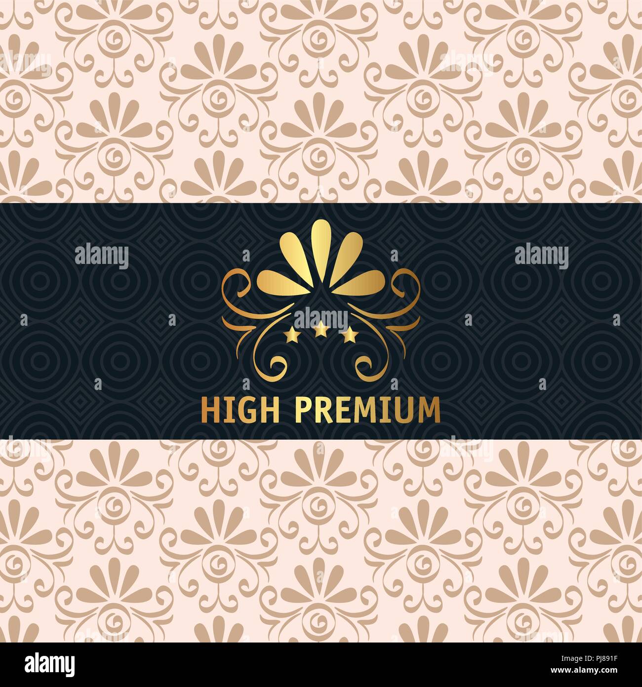 high premium quality golden frame vector illustration design Stock ...