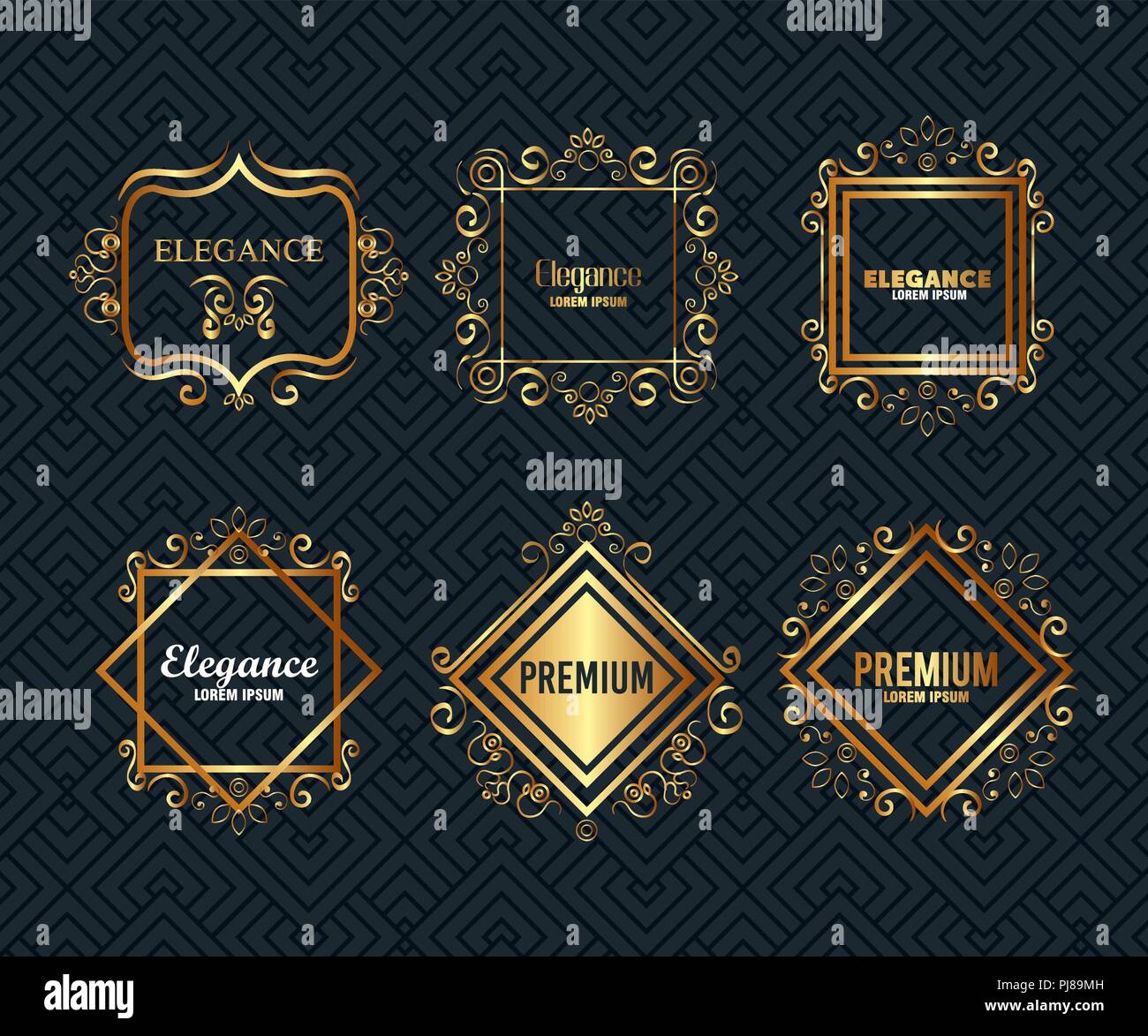 premium and elegance set frames vector illustration design Stock Vector ...