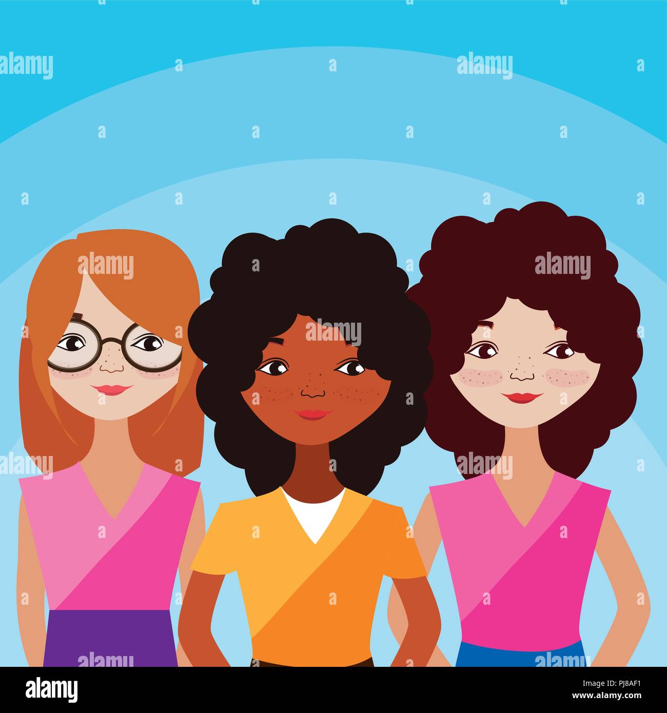 Womens friends cartoons Stock Vector Image & Art - Alamy