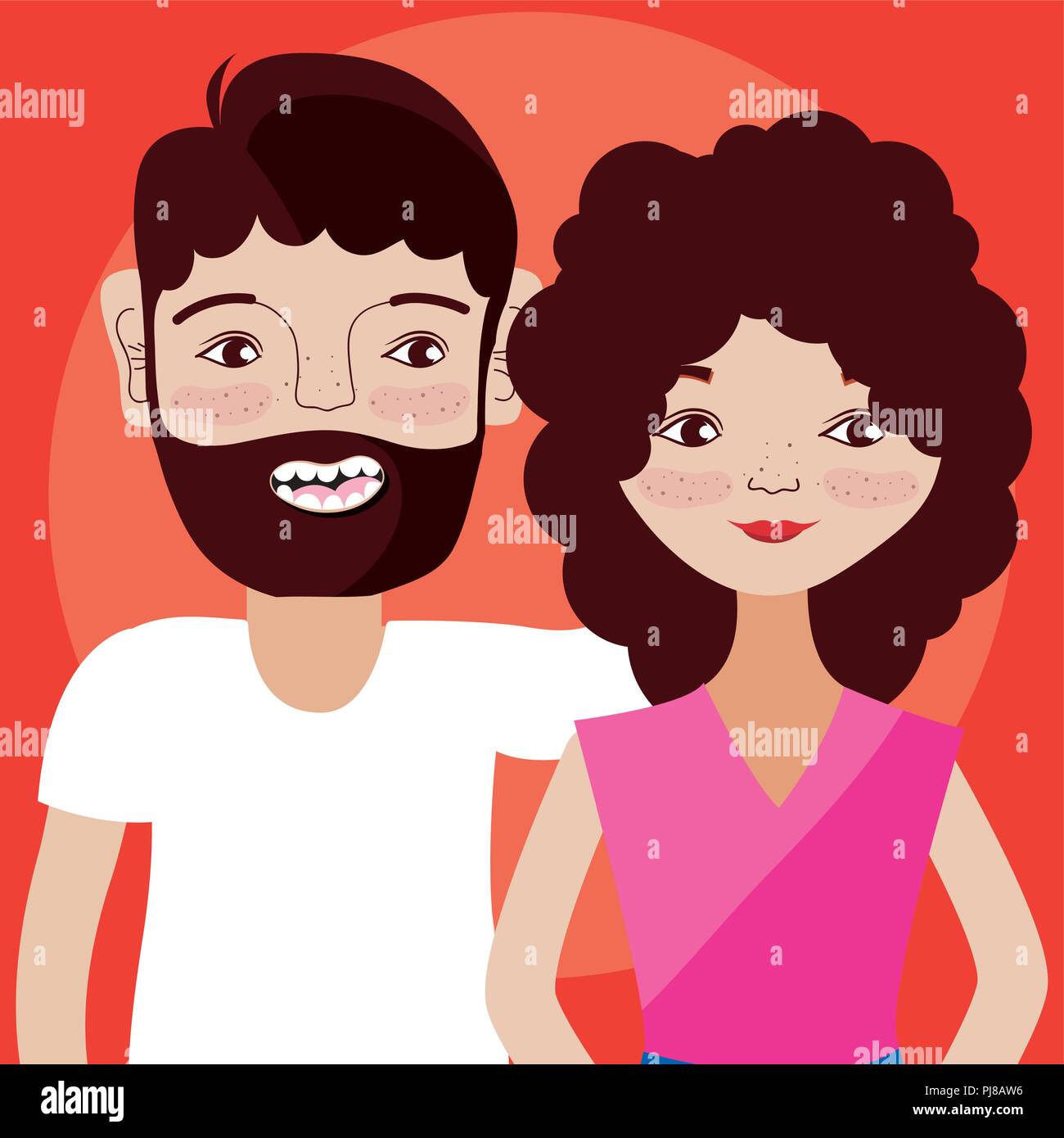 Young couple cartoon Stock Vector Image & Art - Alamy