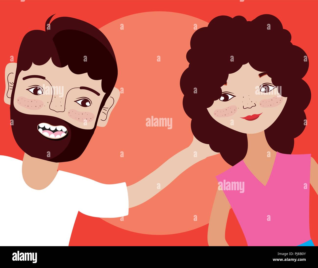 Young couple cartoon Stock Vector Image & Art - Alamy
