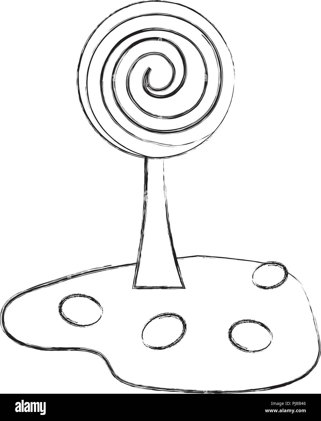 lollipop tree sweet candy scene Stock Vector Image & Art - Alamy