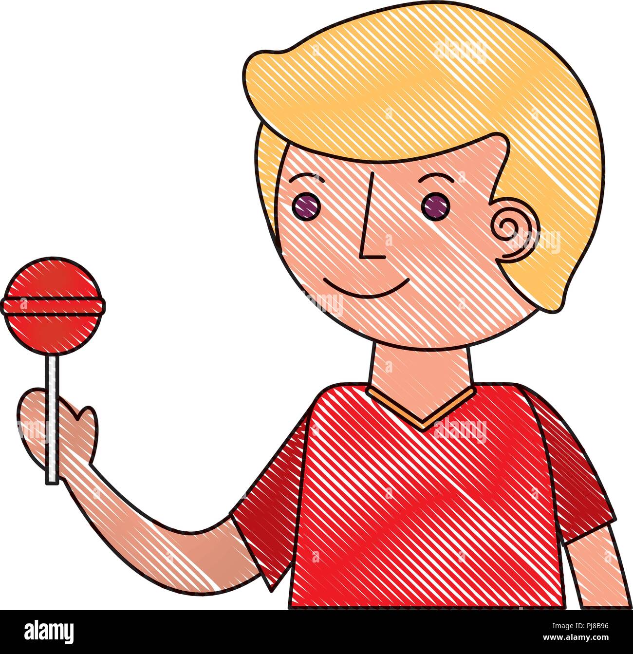 Lollipop man boy Stock Vector Images - Alamy