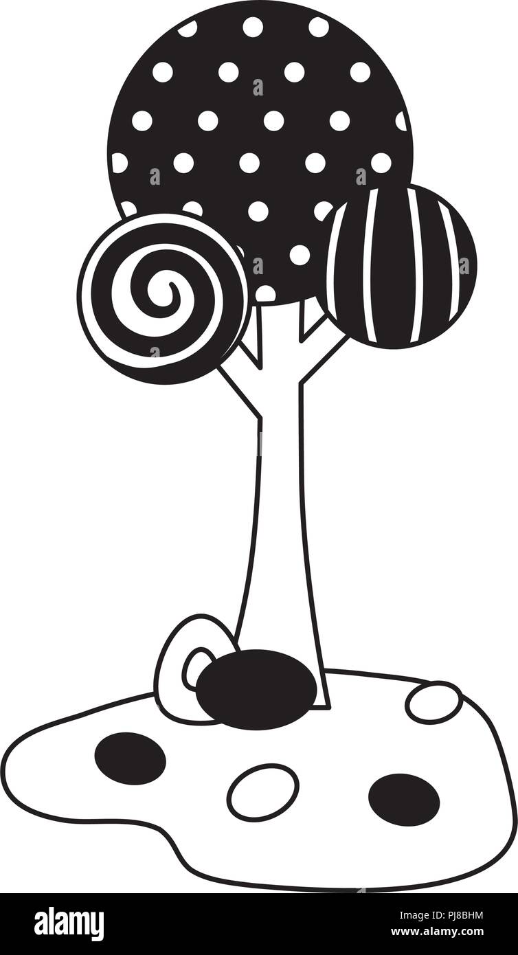 lollipop tree sweet candy scene Stock Vector Image & Art - Alamy