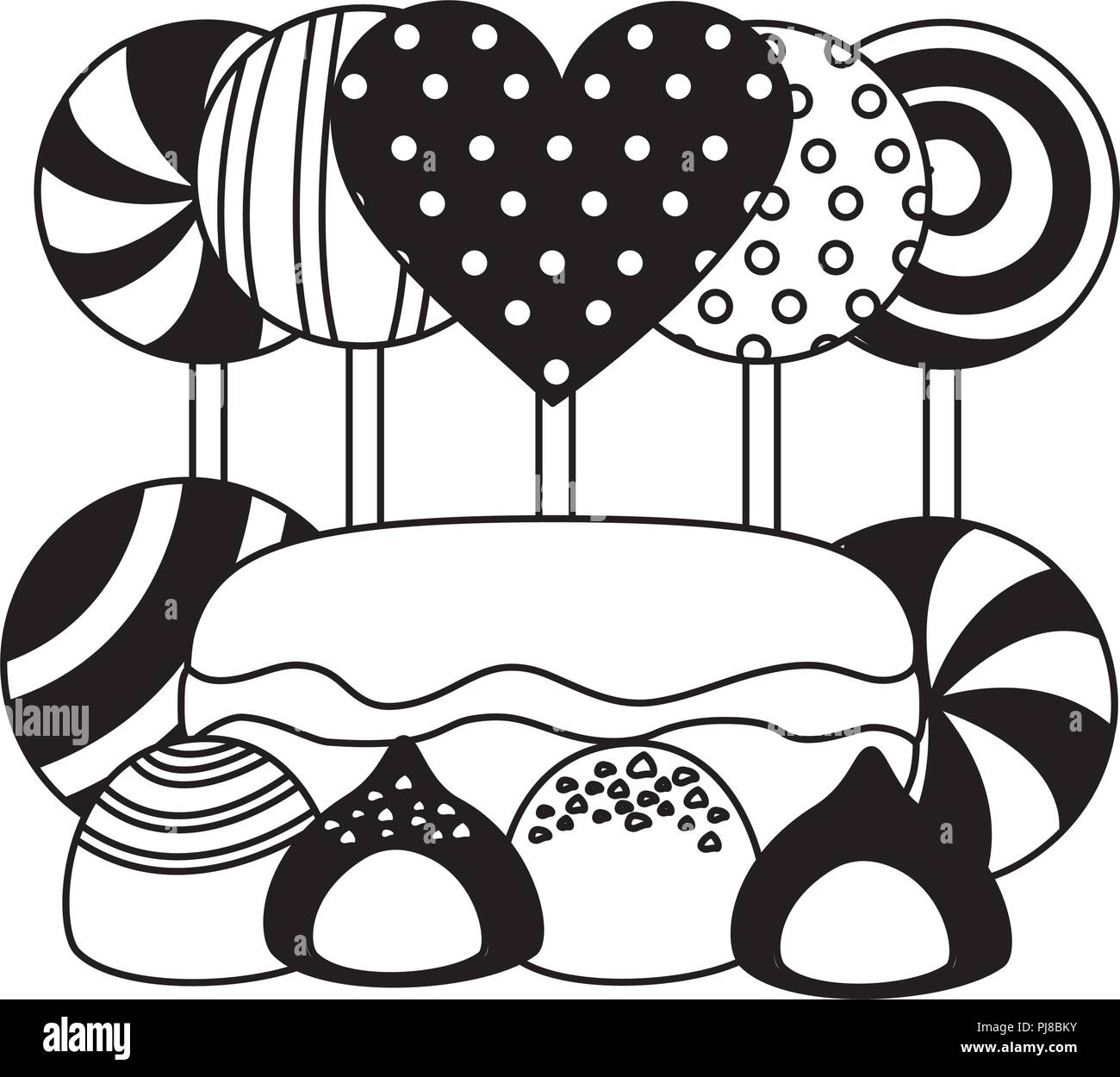 Love heart sweets candies Stock Vector Images - Alamy