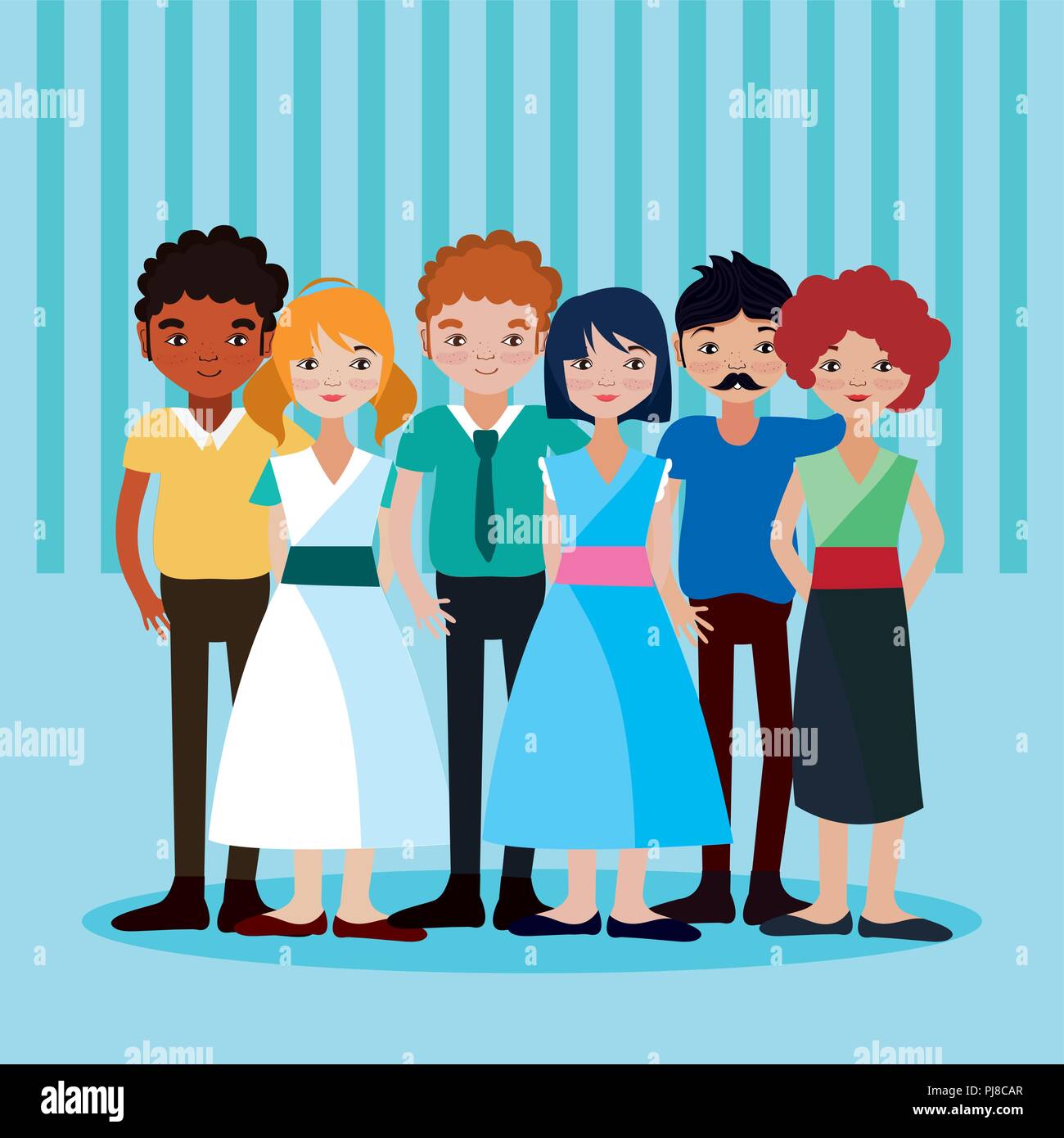 Young people cartoons Stock Vector Image & Art - Alamy