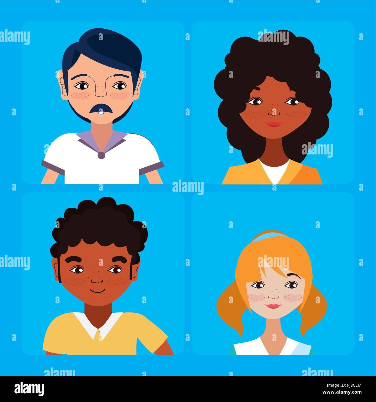 Young people cartoons Stock Vector Image & Art - Alamy