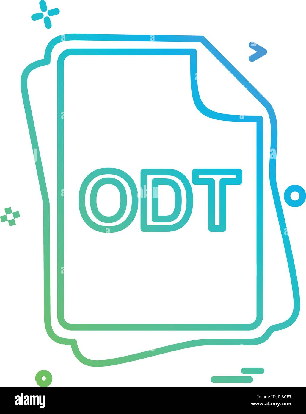 ODT file type icon design vector Stock Vector Image & Art - Alamy