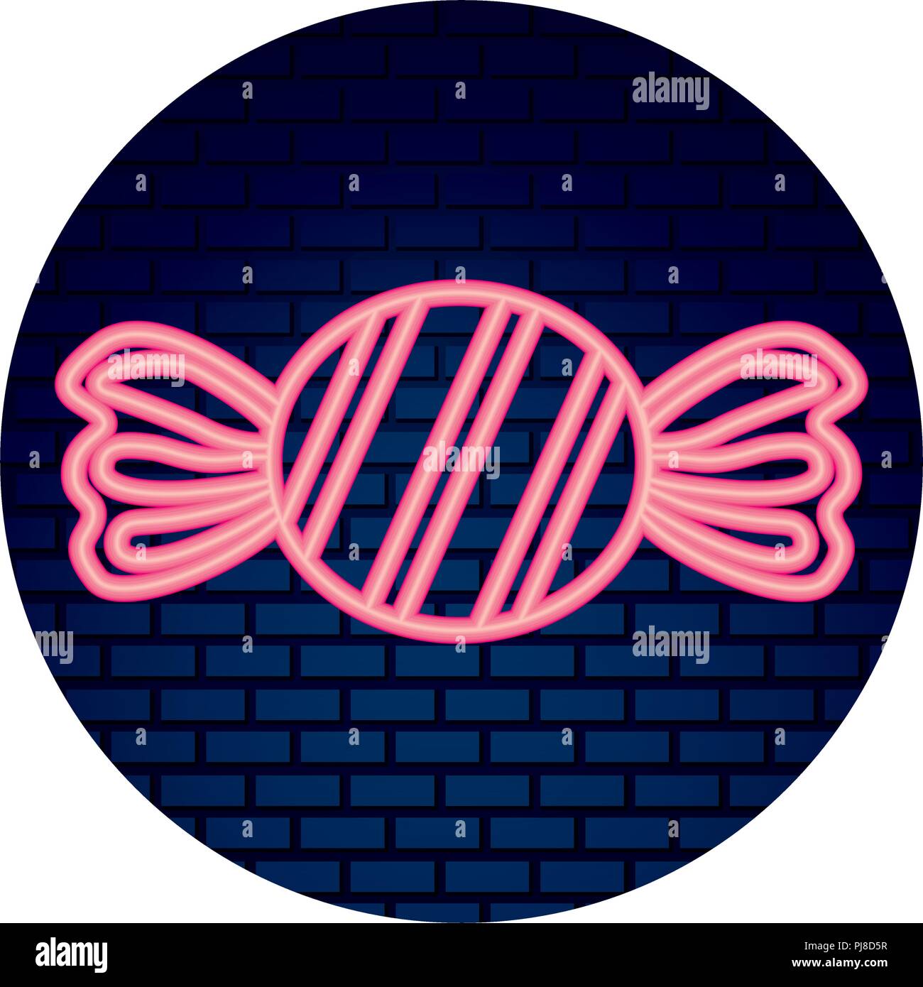 sweet candy confetionery neon wall brick Stock Vector Image & Art - Alamy