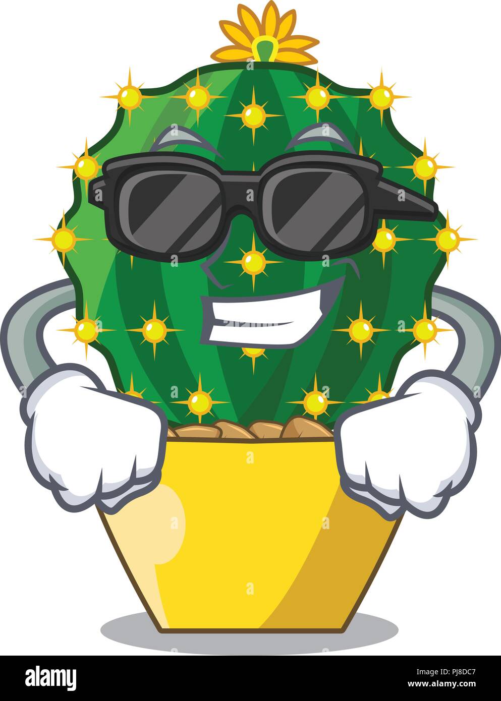 Cartoon super cool cactus Stock Vector Images - Alamy
