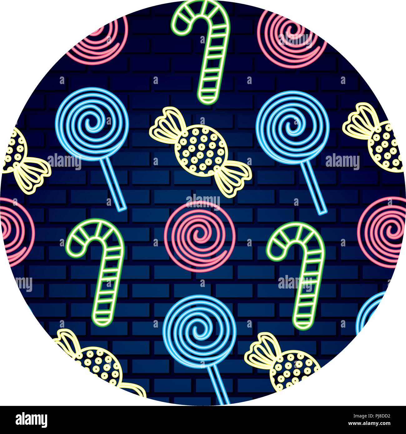 neon pattern sweet candies caramels background Stock Vector Image & Art ...