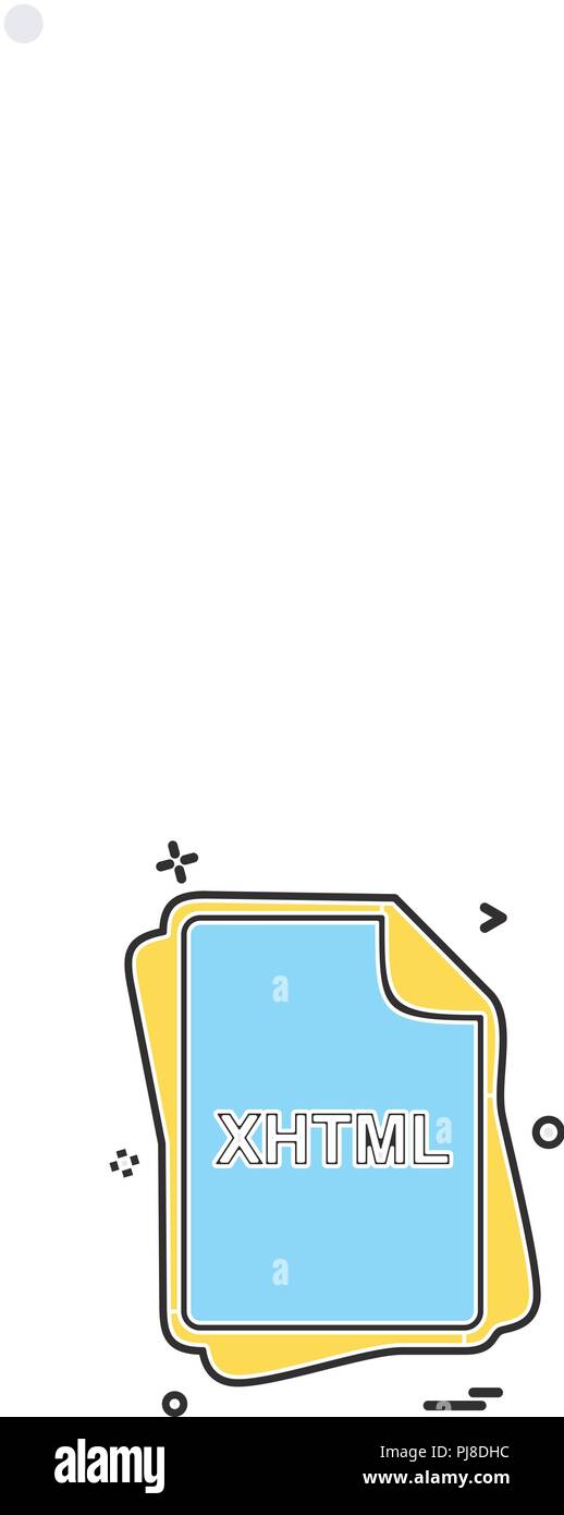 XHTML file type icon design vector Stock Vector Image & Art - Alamy