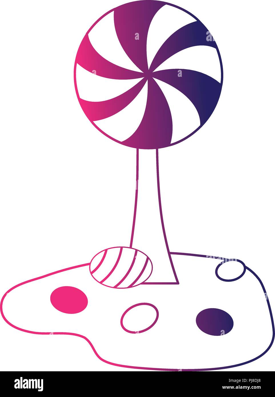 tree land sweet candies confetionery Stock Vector Image & Art - Alamy