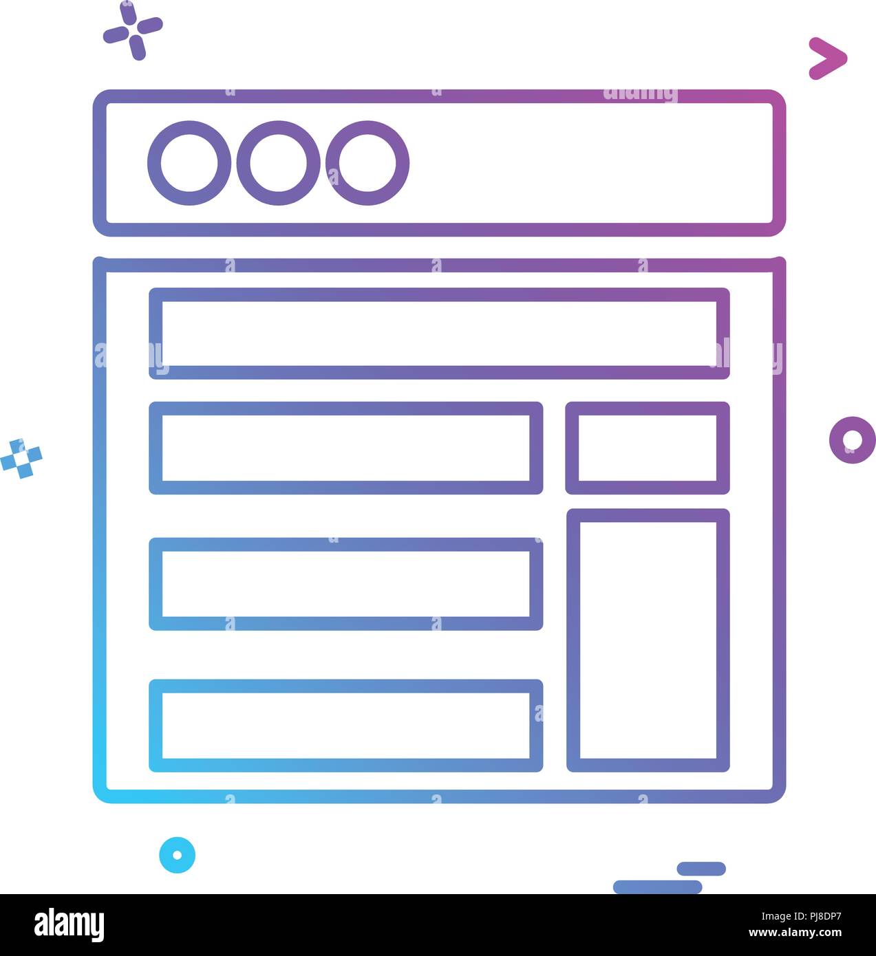 Web layouts icon design vector Stock Vector Image & Art - Alamy