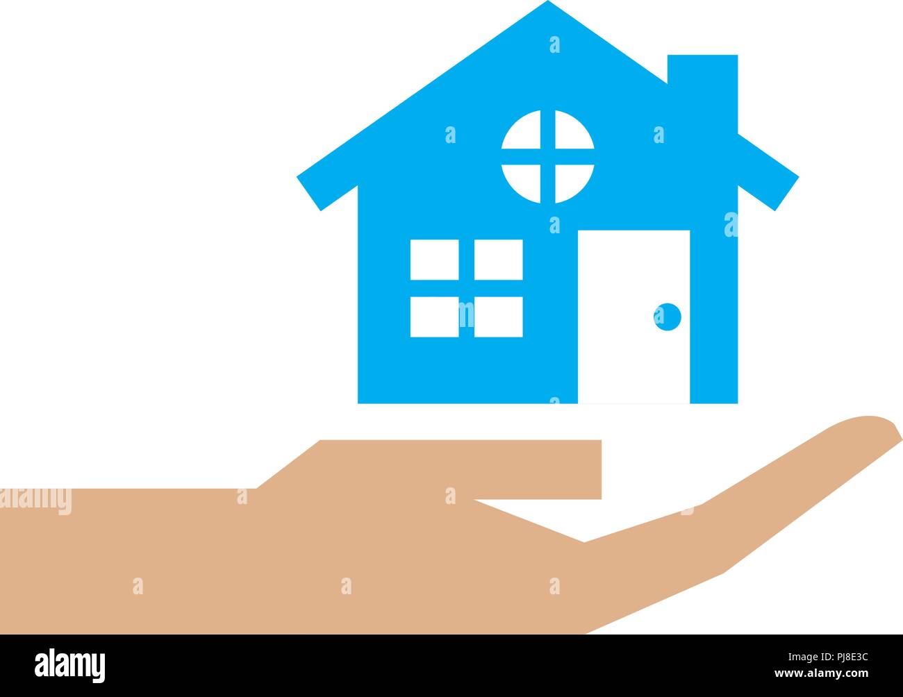 hand holding home house protection symbol Stock Vector Image & Art - Alamy