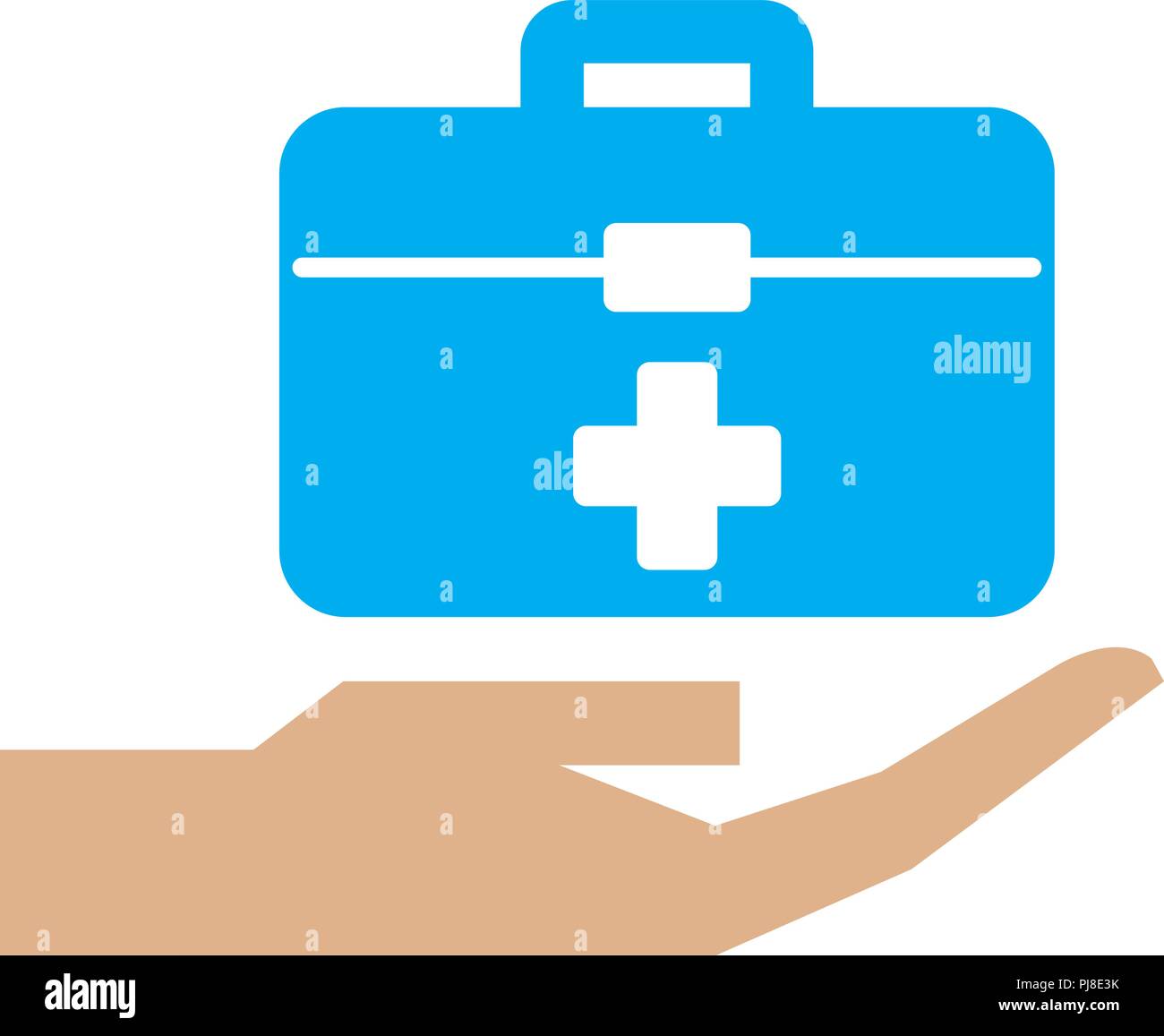 hand holding medical kit first aid emergency Stock Vector Image & Art ...