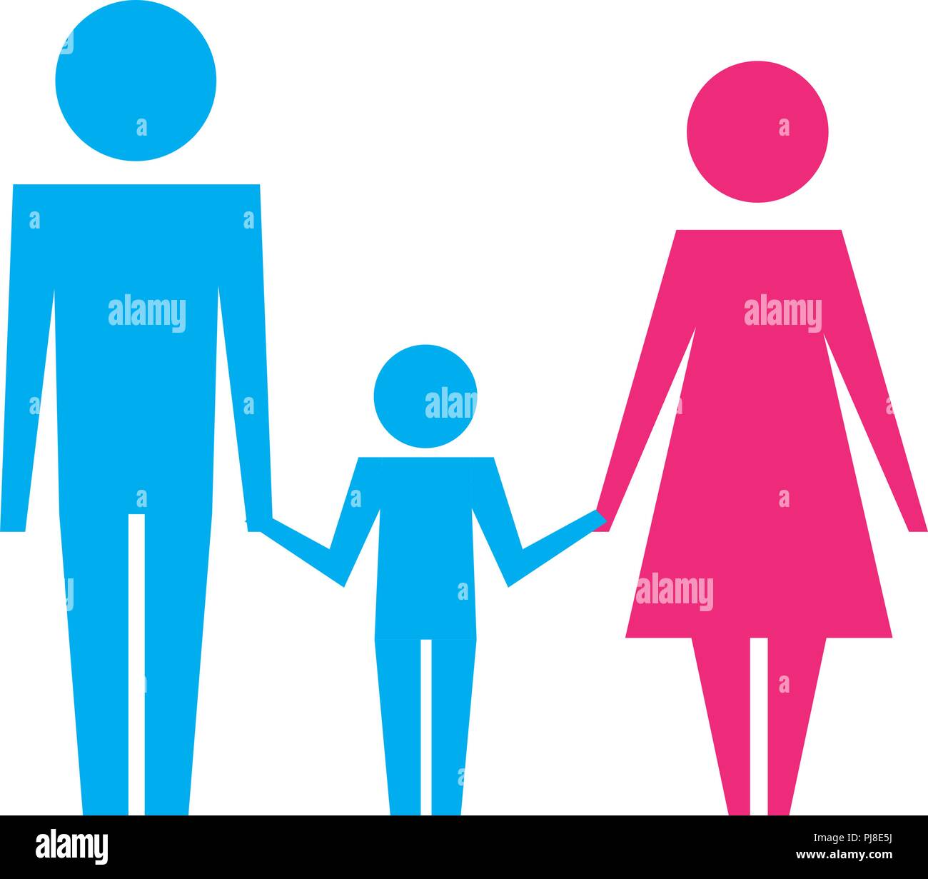 dad mom and son family together pictogram Stock Vector Image & Art - Alamy