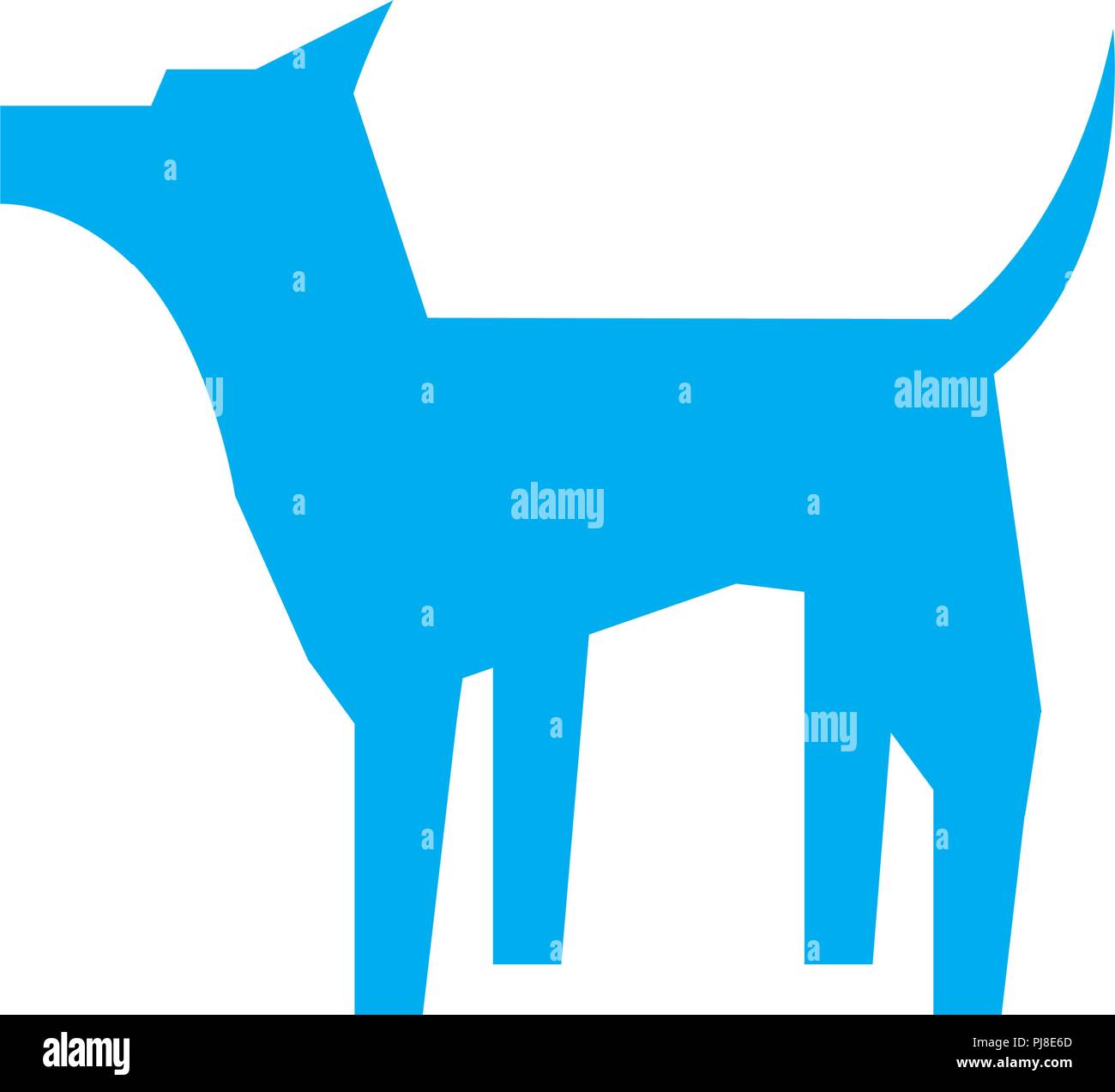 blue dog standing pet pictogram design Stock Vector Image & Art - Alamy