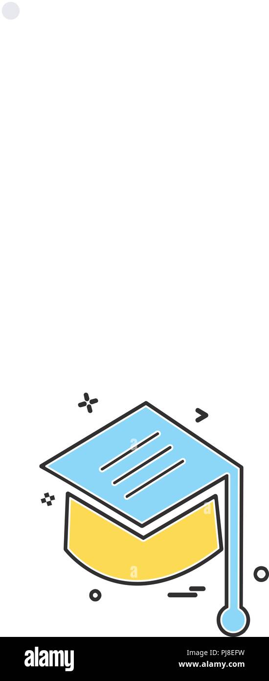 Convocation cap icon design vector Stock Vector Image & Art - Alamy