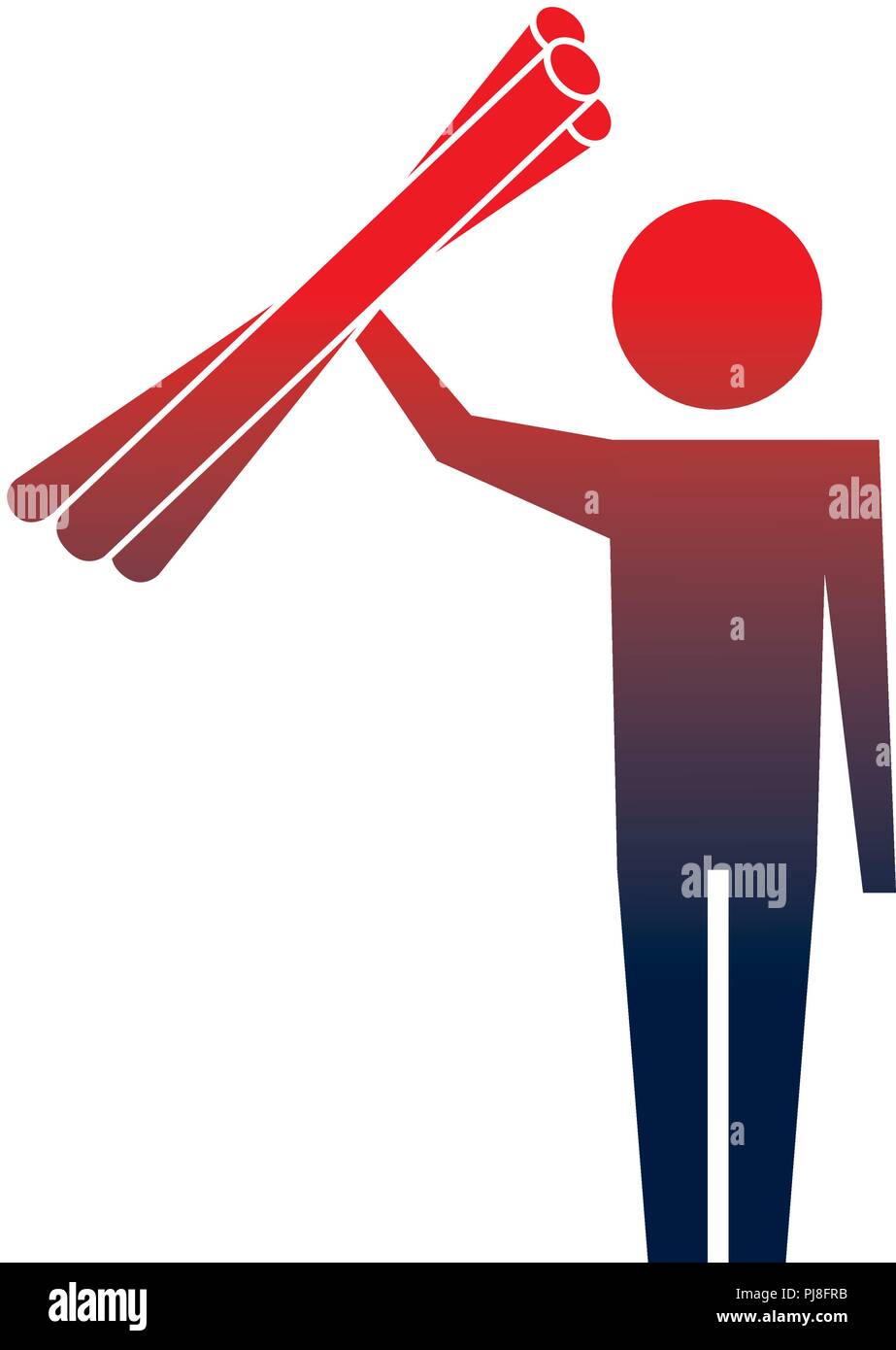 man pictogram worker with blueprints work Stock Vector Image & Art - Alamy