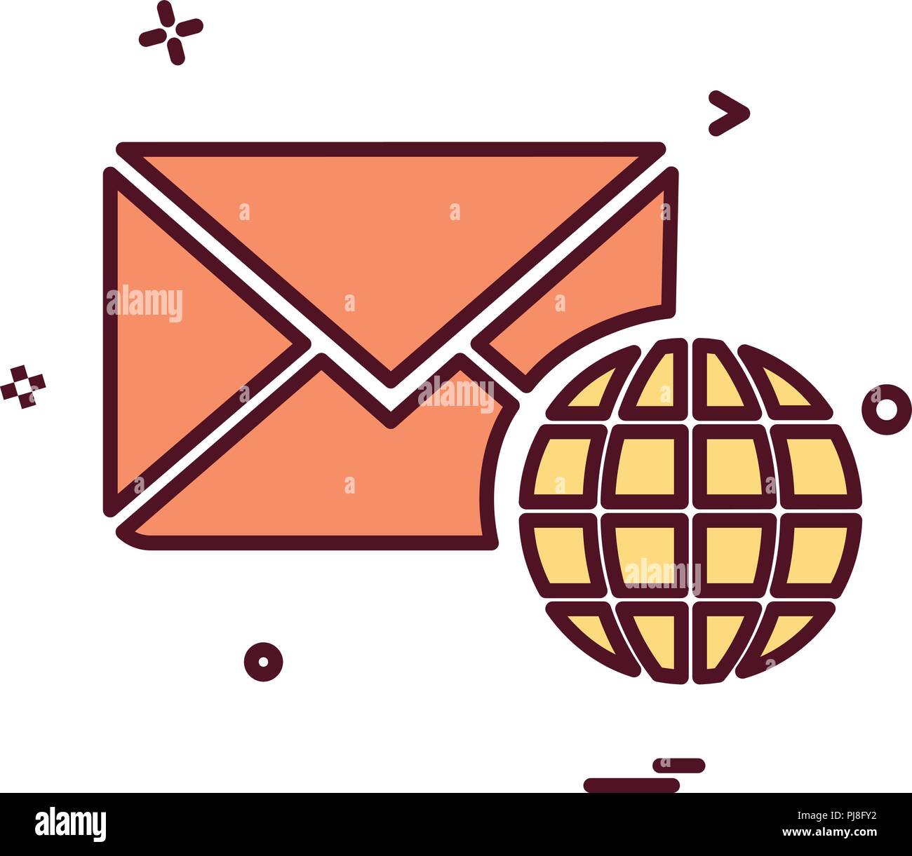 Email icon design vector Stock Vector Image & Art - Alamy