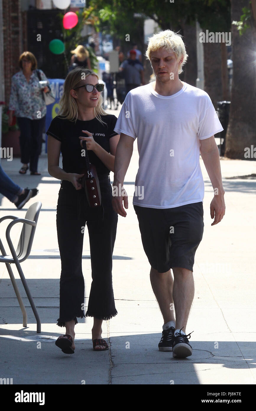 Emma Roberts and Evan Peters spotted together in the Studio City ...