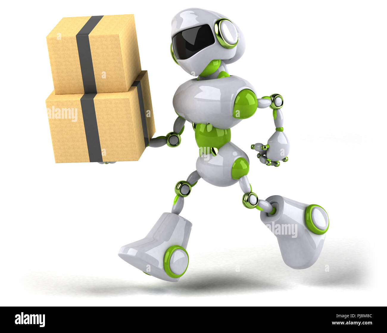 Green robot - 3D Illustration Stock Photo - Alamy