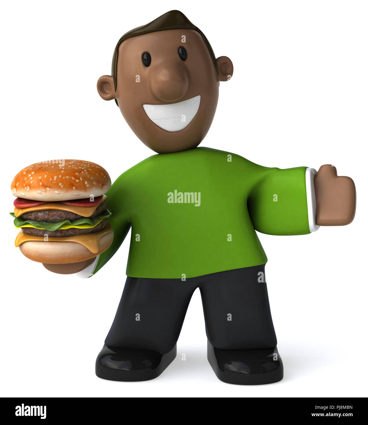 Cartoon guy - 3D Illustration Stock Photo - Alamy