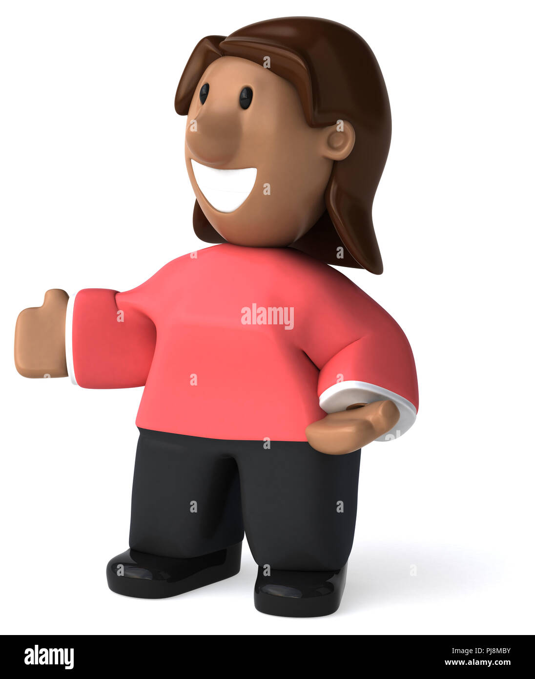 Cartoon woman - 3D Illustration Stock Photo - Alamy