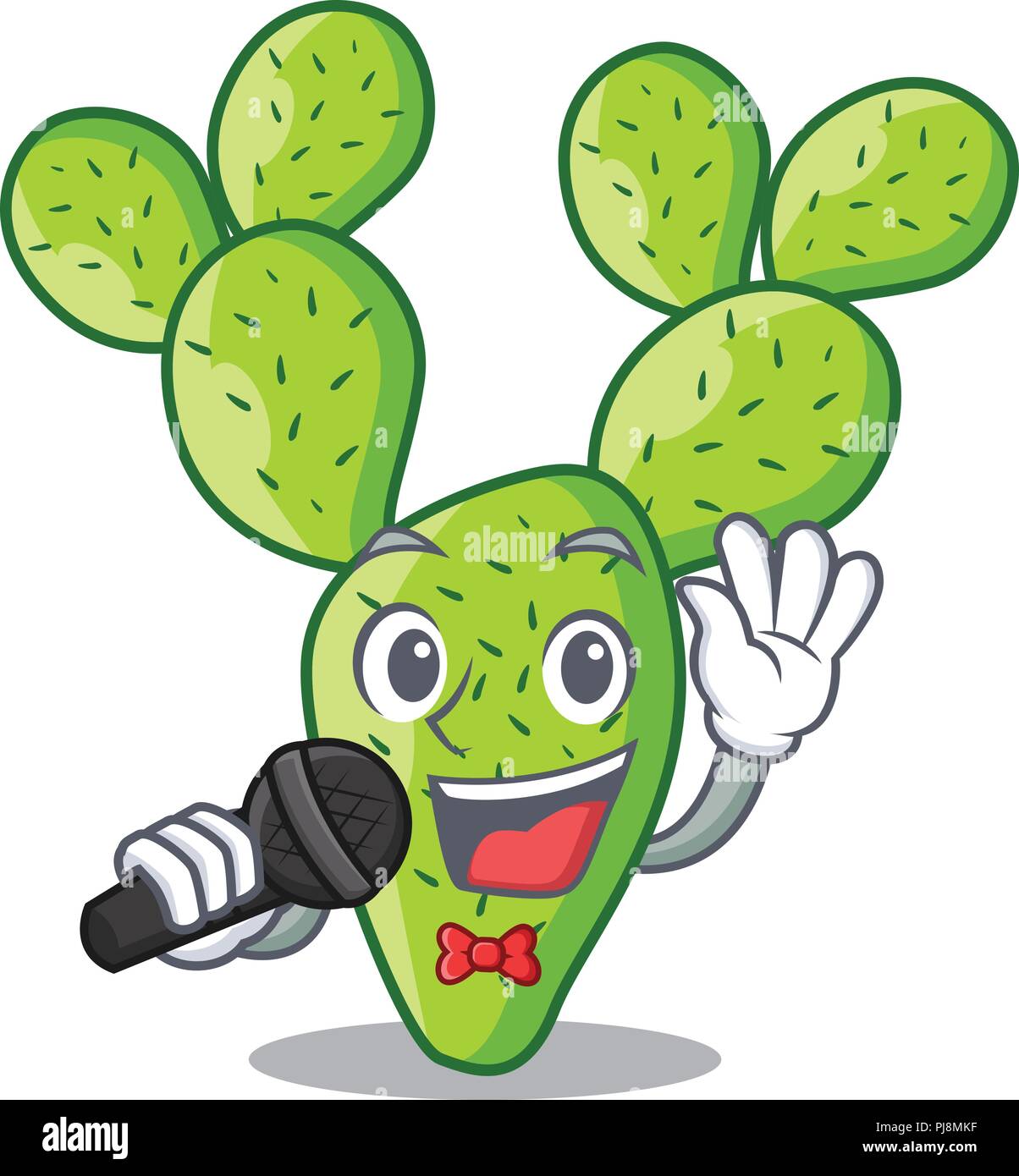 Singing beautiful opuntia cactus in the garden Stock Vector Image & Art ...
