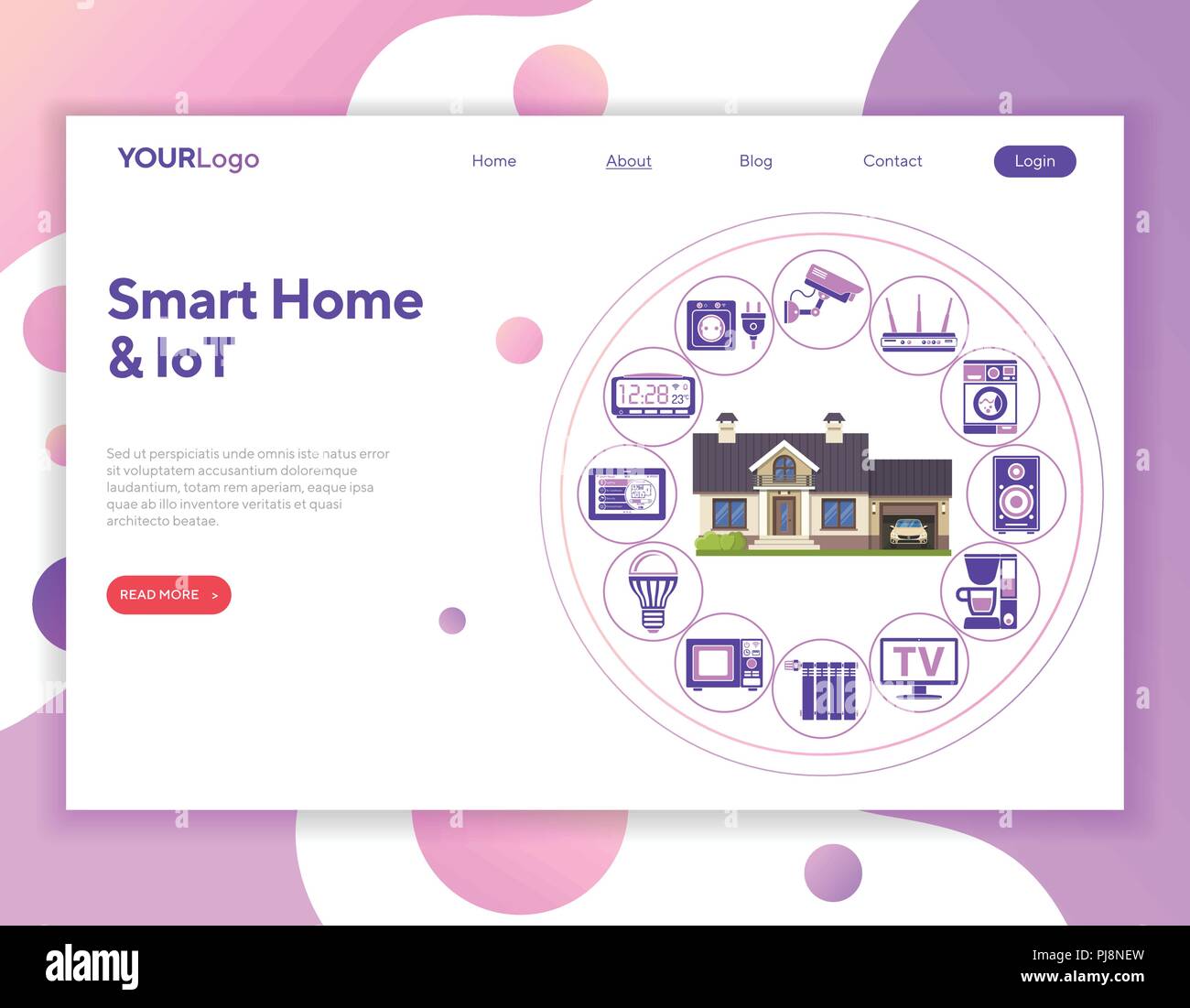 Smart Home and Internet of Things Stock Vector Image & Art - Alamy