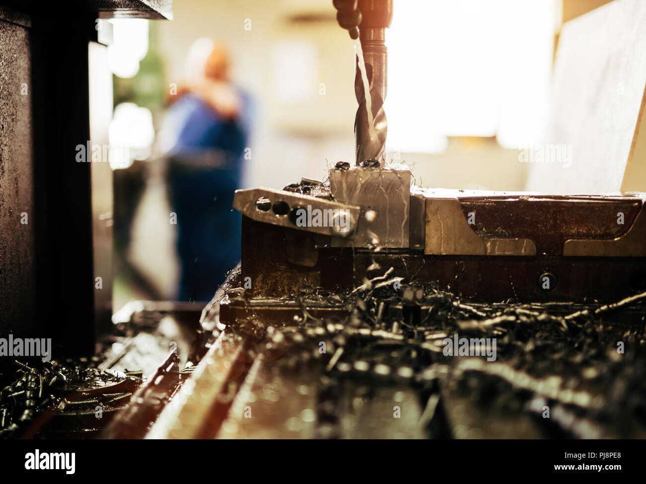 Automated drilling machines Stock Photo - Alamy