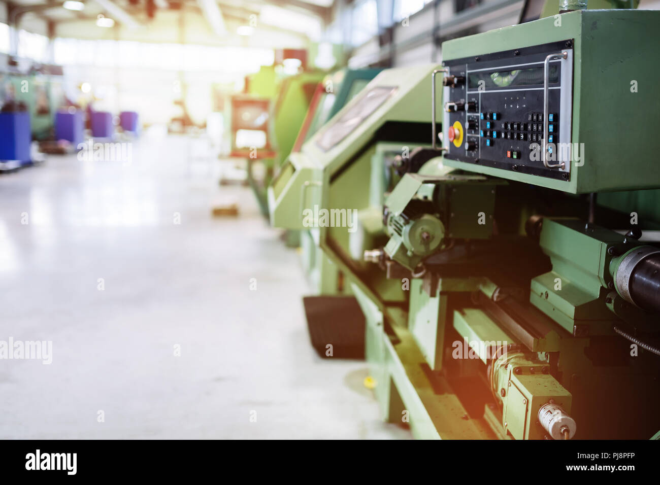 Factory equipped with cnc machines Stock Photo - Alamy