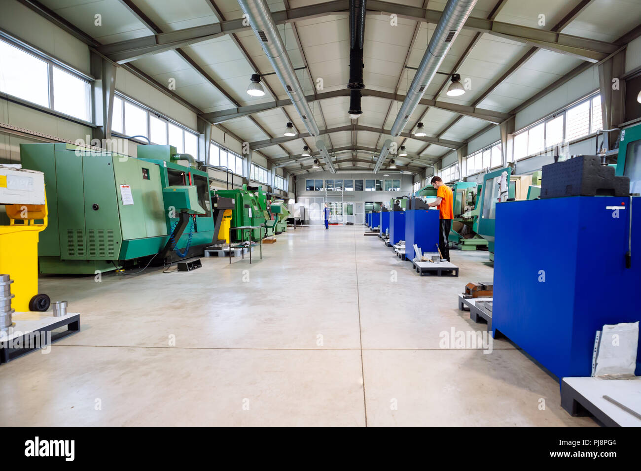 Industrial factory with cnc machines Stock Photo - Alamy