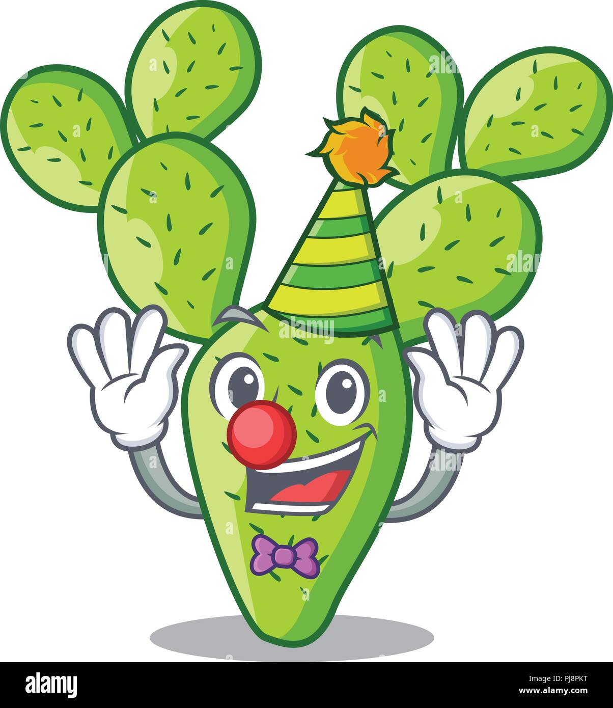 Clown cartoon the prickly pear opuntia cactus Stock Vector Image & Art ...