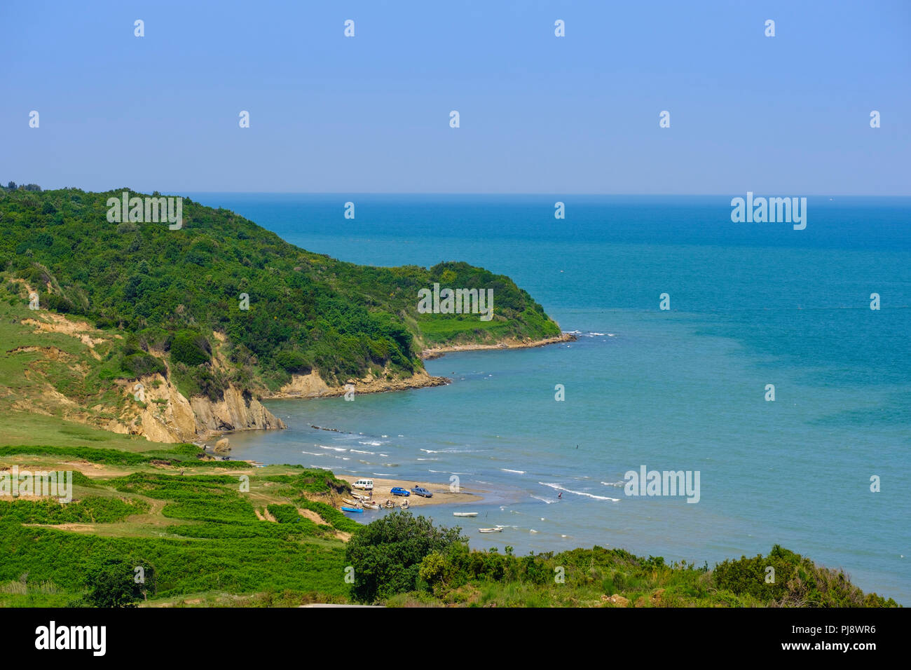 Bay at Cape Rodon, Kepi i Rodonit, Adriatic Sea, municipality Ishëm ...