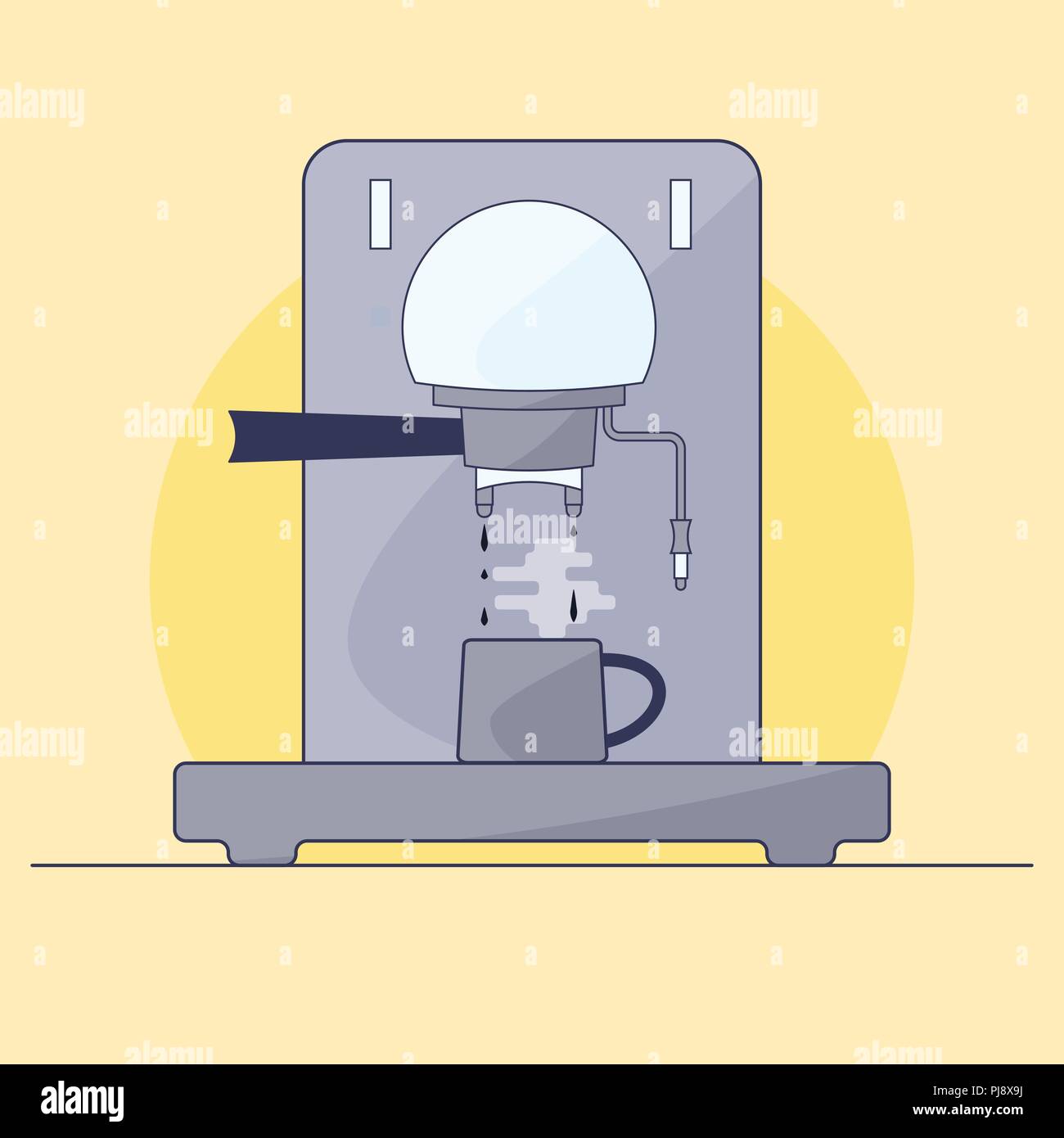 Hot beverage stand Stock Vector Images - Alamy