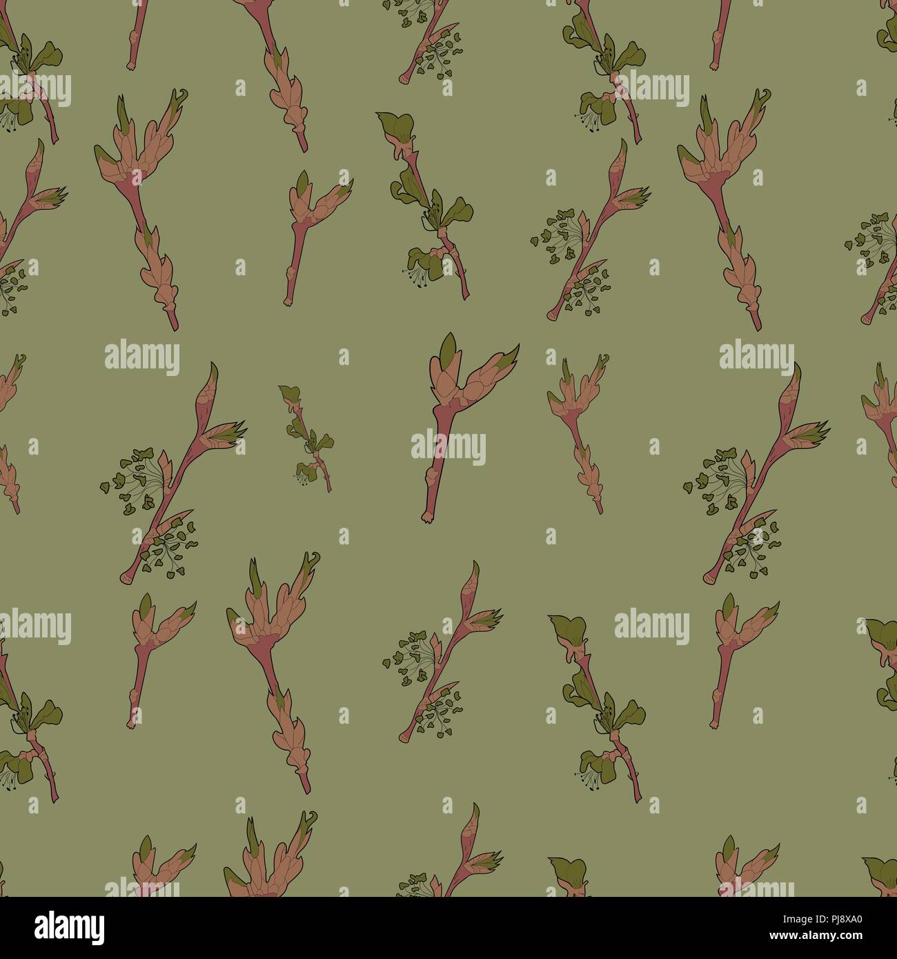 Spring branches seamless pattern. Pattern in pastel colors Stock Vector Image & Art - Alamy