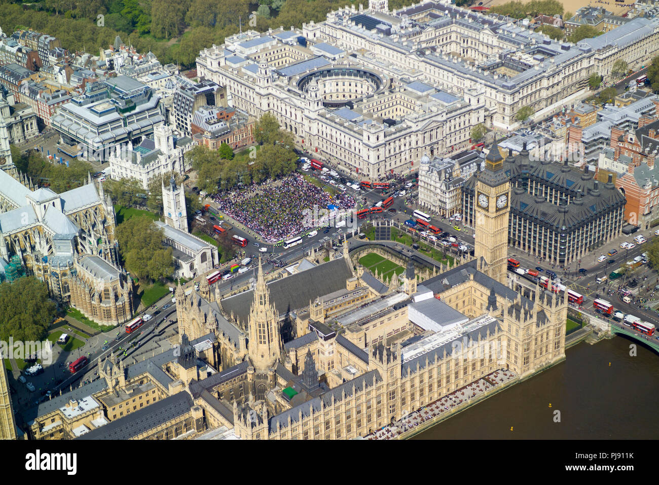 Parliament square aerial hi-res stock photography and images - Alamy