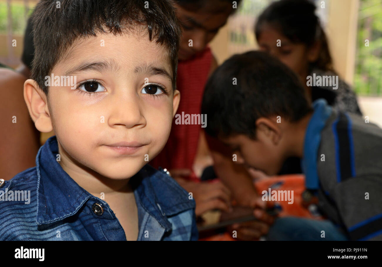 Portrait of Indian boy Stock Photo - Alamy