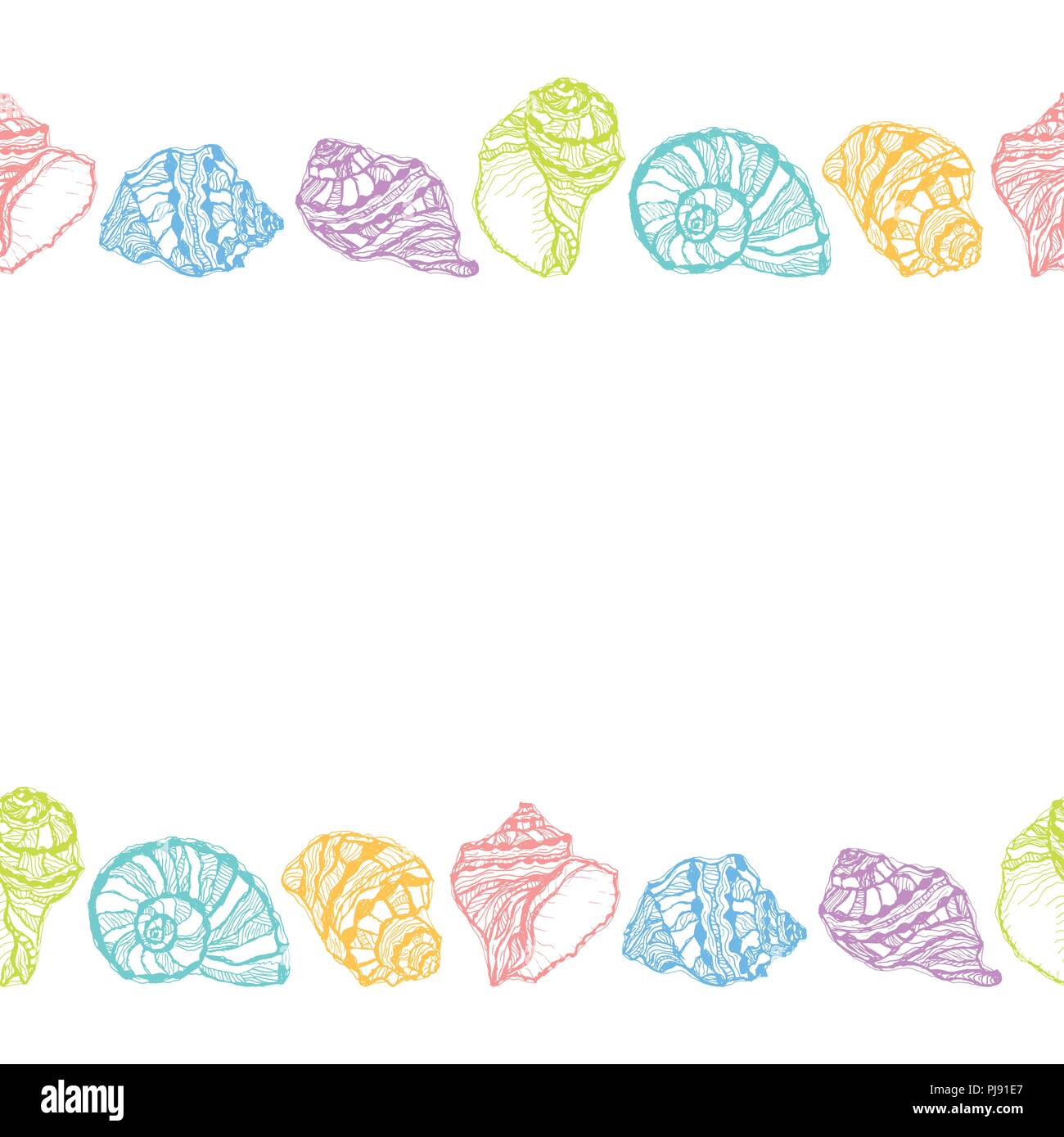 Colorful shells Stock Vector Images - Alamy