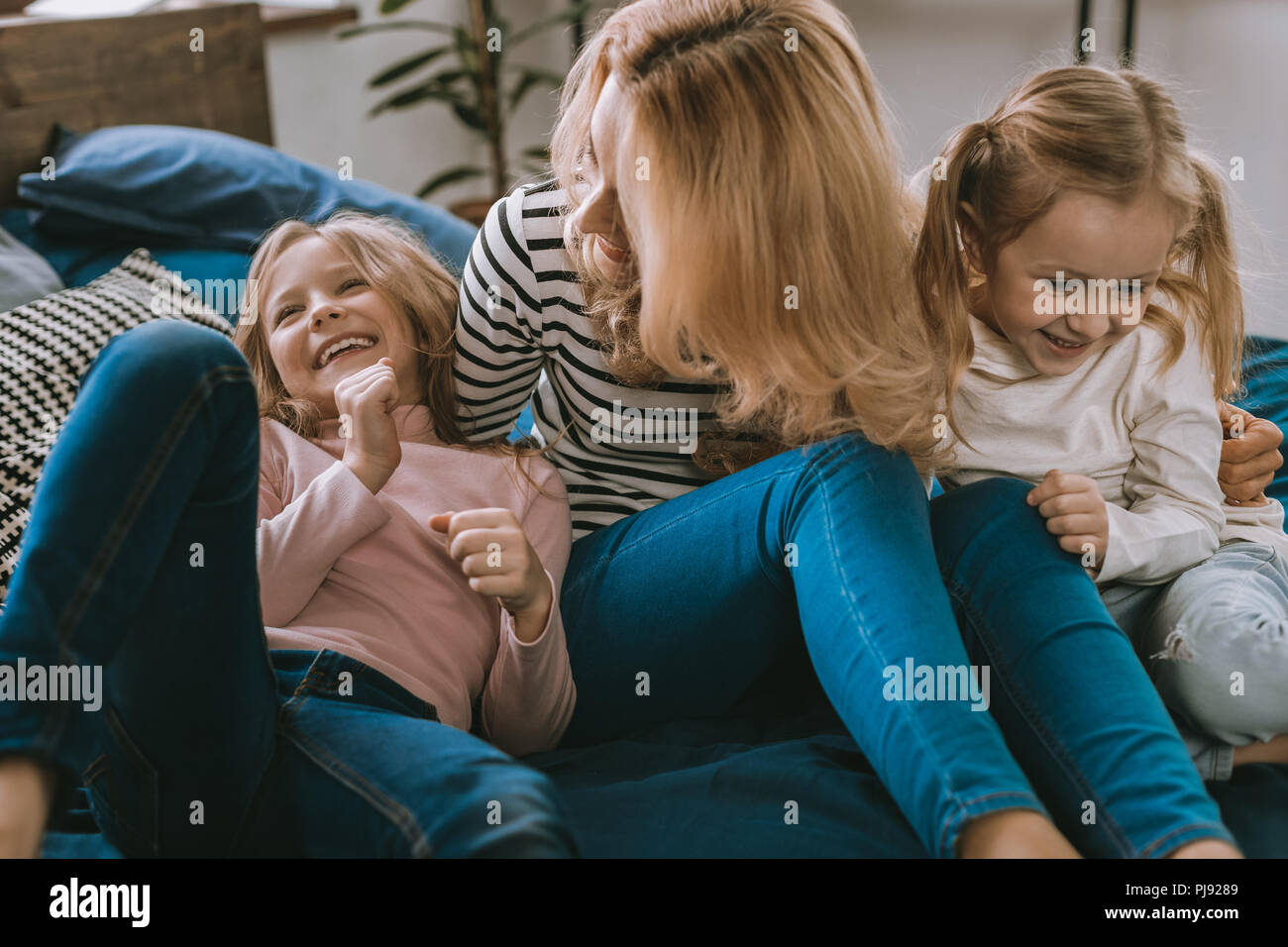 Nice positive girls having fun Stock Photo - Alamy