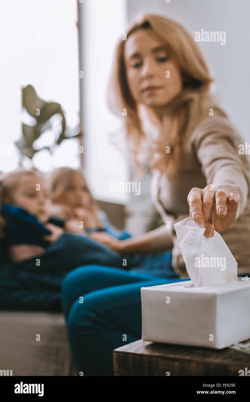 Selective focus ill kid hi-res stock photography and images - Alamy