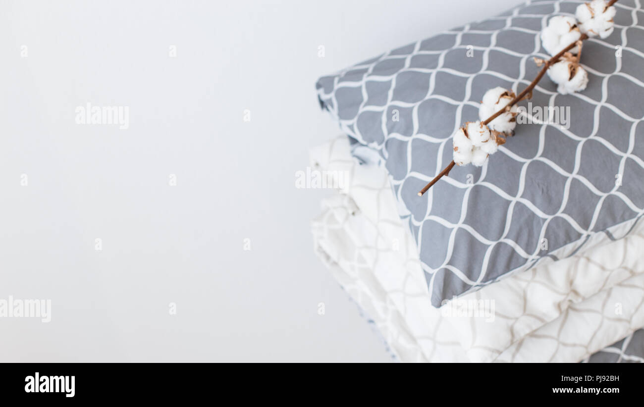 Two bedding sets in grey and beige, cool for two children, for siblings ...