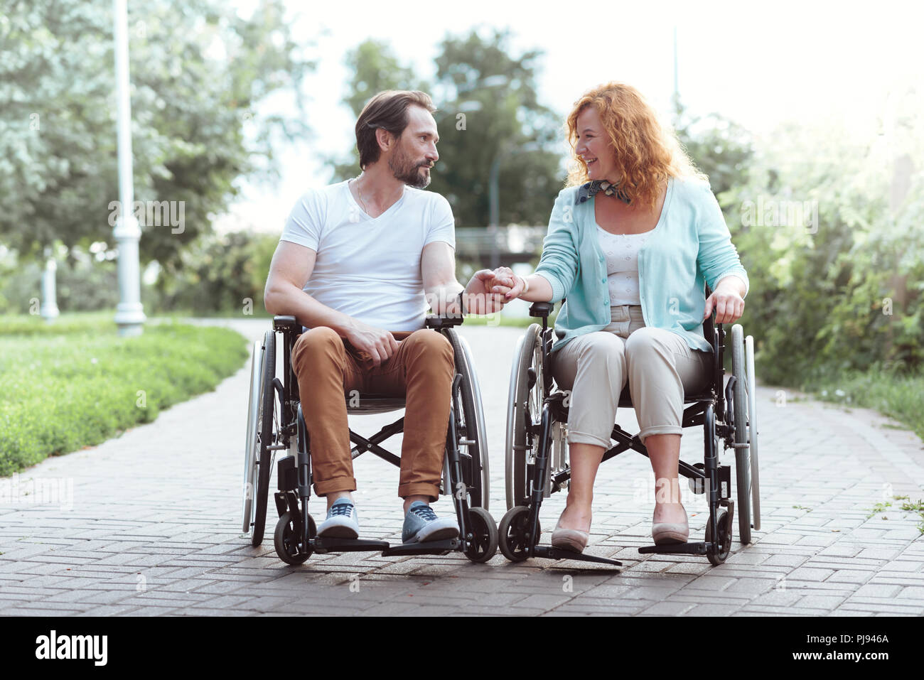 Wheelchairs together hi-res stock photography and images - Alamy