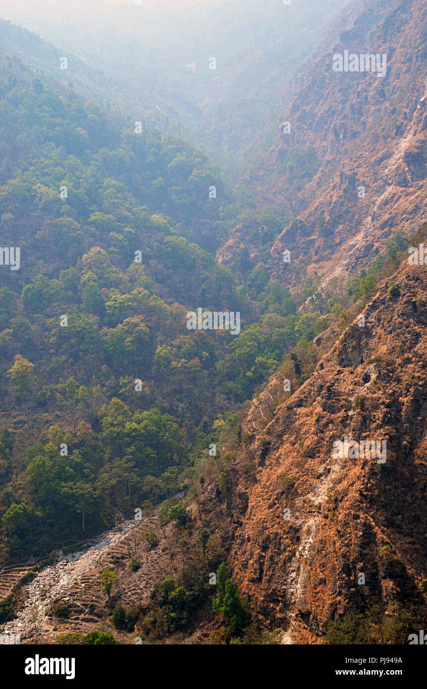 A steep river valley in the Solukhumbu region, Nepal Stock Photo - Alamy